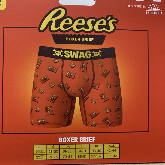 SWAG Reese's Peanut Butter Cups Novelty Boxer Briefs Men's Size S 28-30 ...