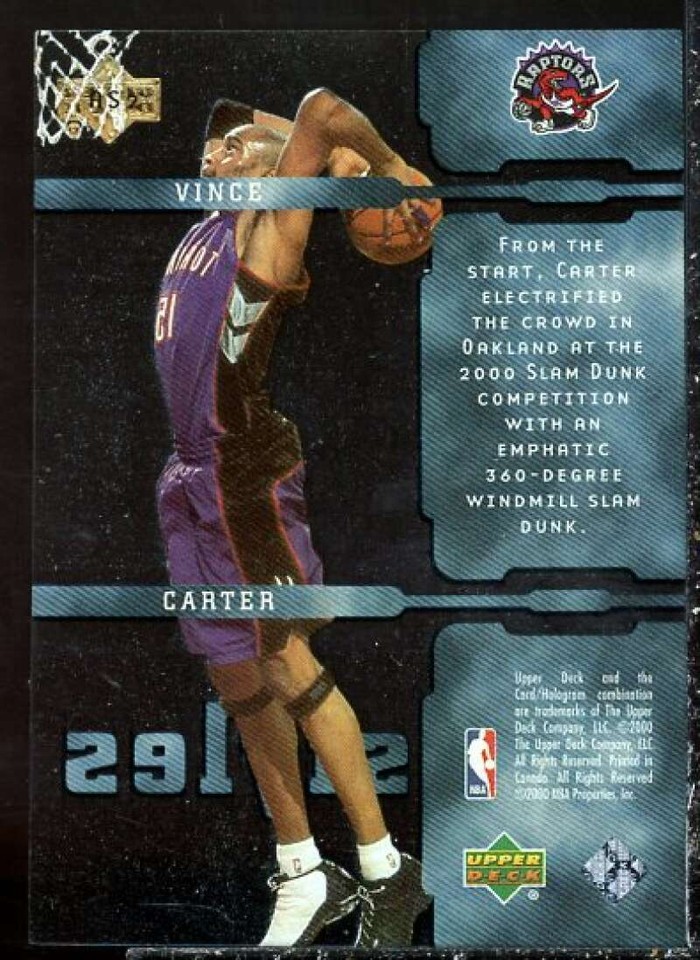 Vince Carter Card 2000-01 Upper Deck Slam Air Styles #AS2 | eBay