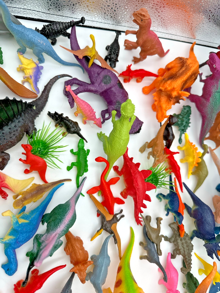 Large Dinosaur Toy Lot 60+ Pieces T-Rex Triceratops Stegosaurus ...
