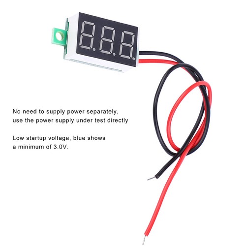 (blue)5Pcs LED Digital Display Voltage Gauge Mini Voltmeter DC3.0-30.0V Hot. 7909794644762 ...