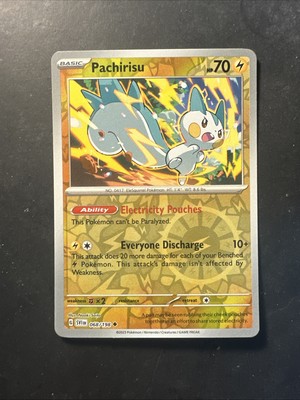 Pachirisu 68 /198 Pokémon Scarlet Violet Reverse Holo Holographic Foil ...