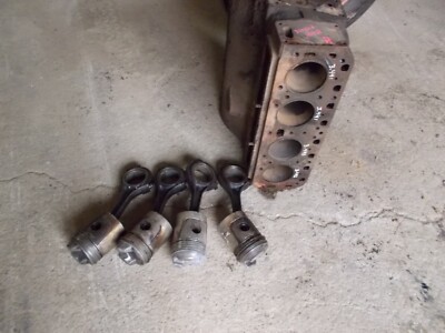Farmall IH H SH Tractor engine motor block + M&W More Power Pistons | eBay