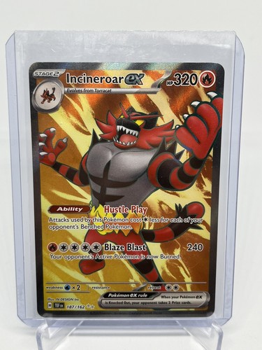 Pokemon Temporal Forces Incineroar EX Ultra Rare Full Art 187/162 NM ...