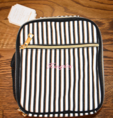Pottery Barn Teen Emily & Meritt Stripe Lunch Box Monogram Kingsley NWT ...