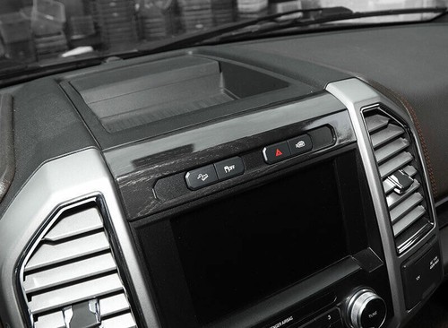 Black Wood Grain Emergency Light Switch Panel Trim For Ford F150 F-150 ...