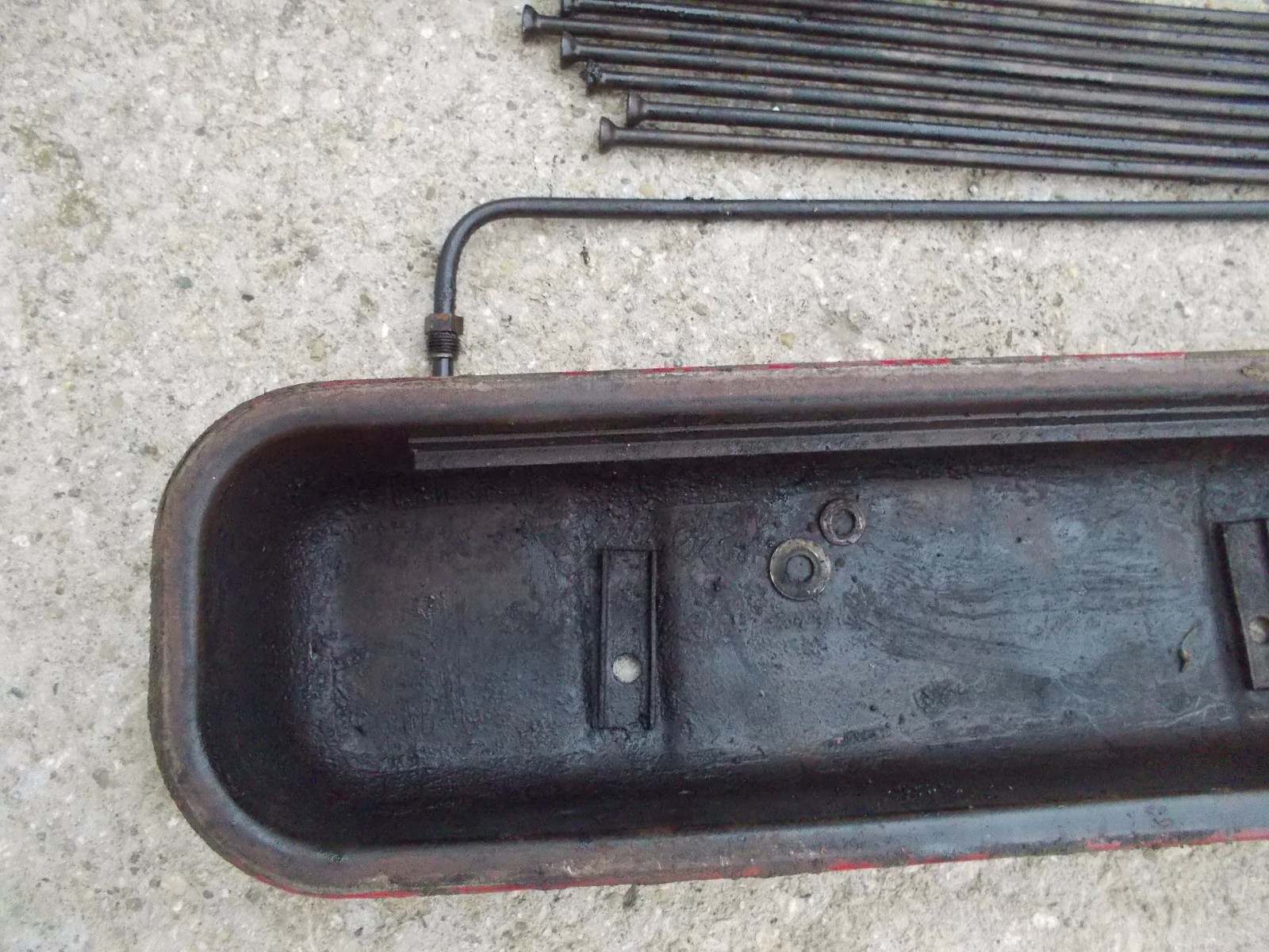 Farmall H HV Tractor engine motor push rod rods rocker arm oil line w ...