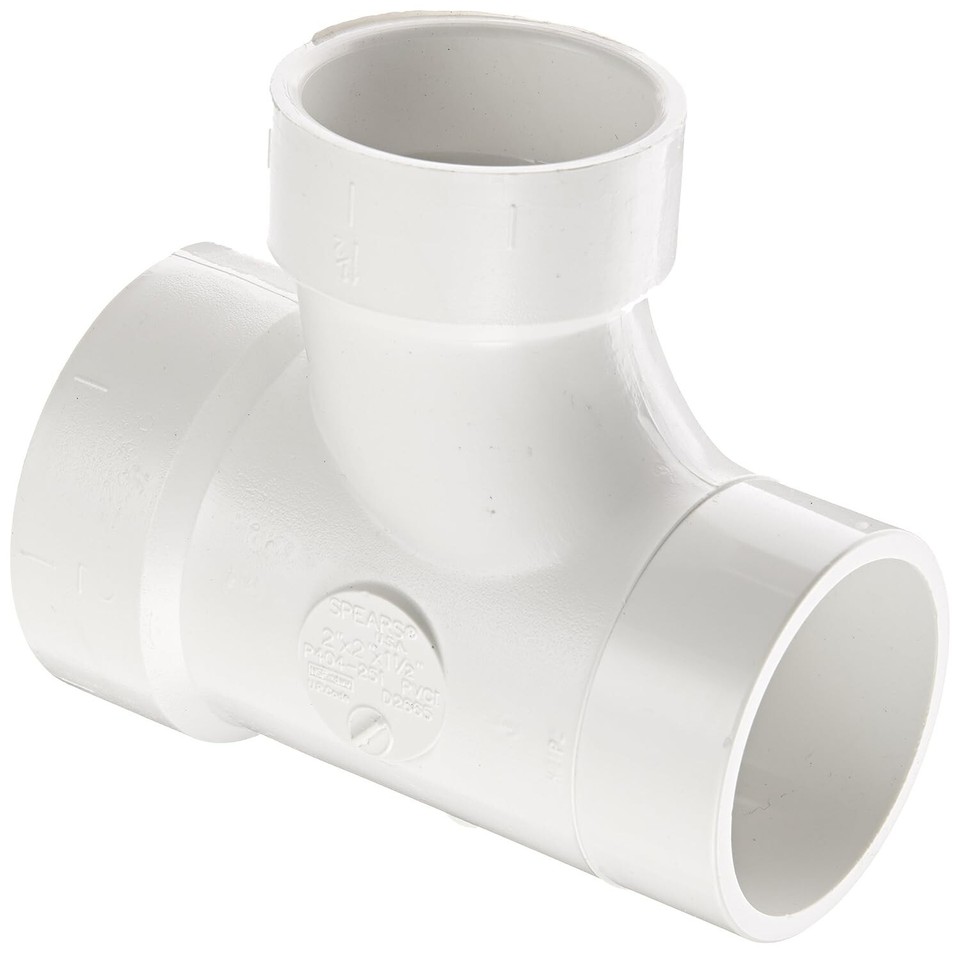 2" Spigot x 2" Hub x 1-1/2" Hub . DWV PVC Sanitary Tee Reducing | eBay