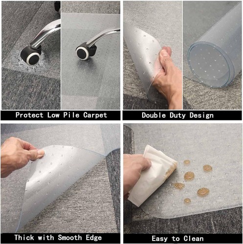 48" x 36" Home Office Chair Mat PVC Floor Studded Back with Lip For ...