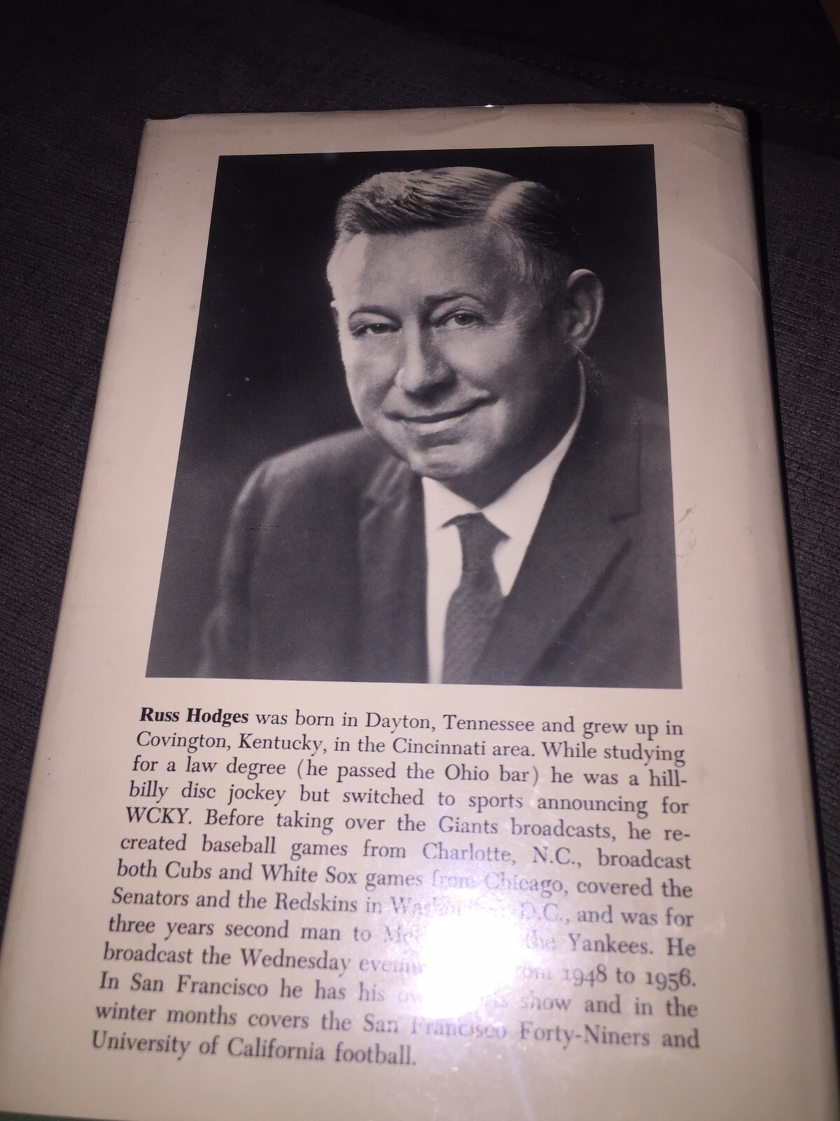 RARE Signed RUSS HODGES First Edition "My Giants" Autographed Inscribed ...