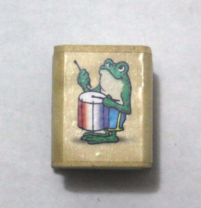 Frog Toad Drummer Musician Rubber Stamp 1996 Noteworthy ED0841 | eBay