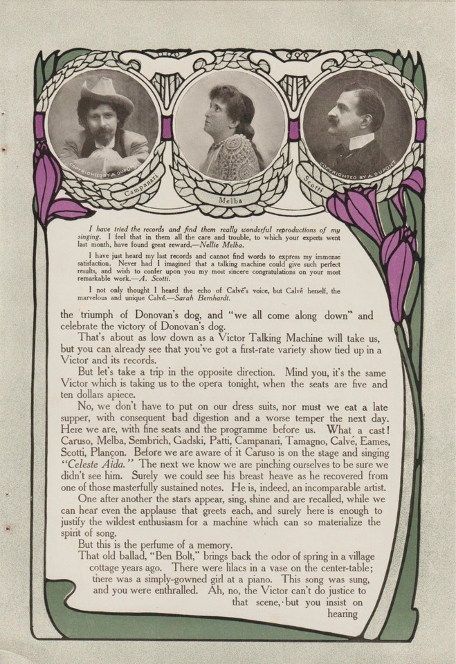4 PAGE 1906 COLOR VICTOR TALKING MACHINE PHONOGRAPH AD | eBay