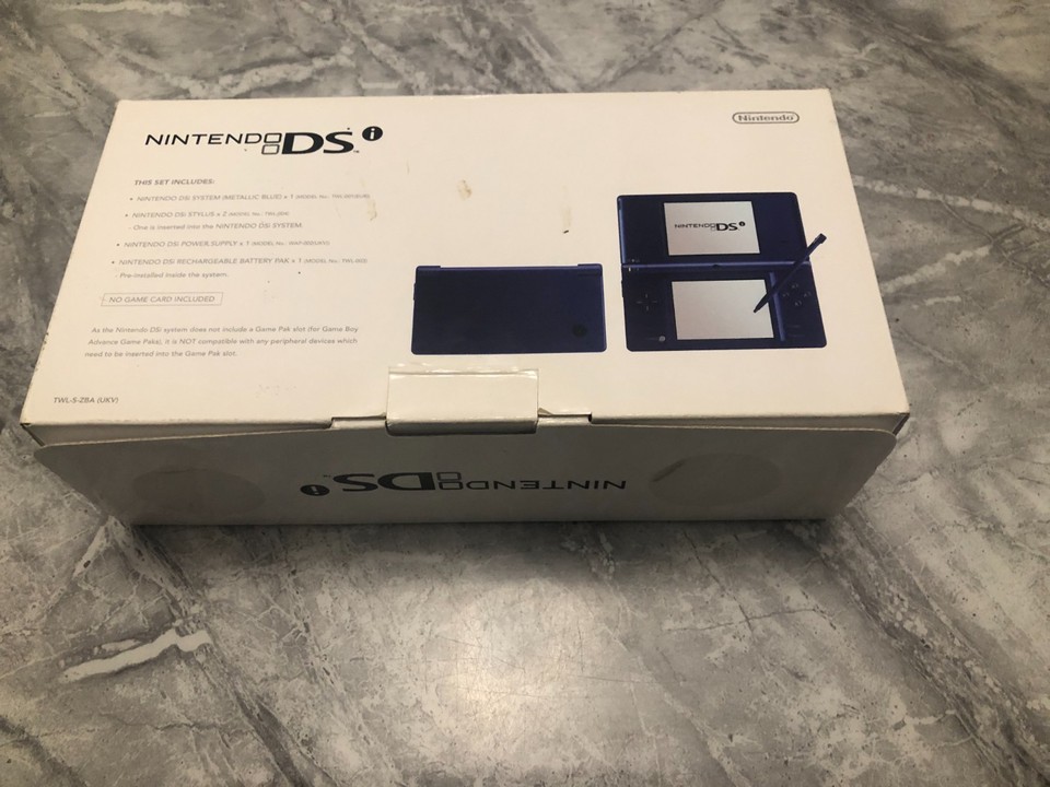 Nintendo DSi Console Blue Boxed with power supply and nintendo dogs ...