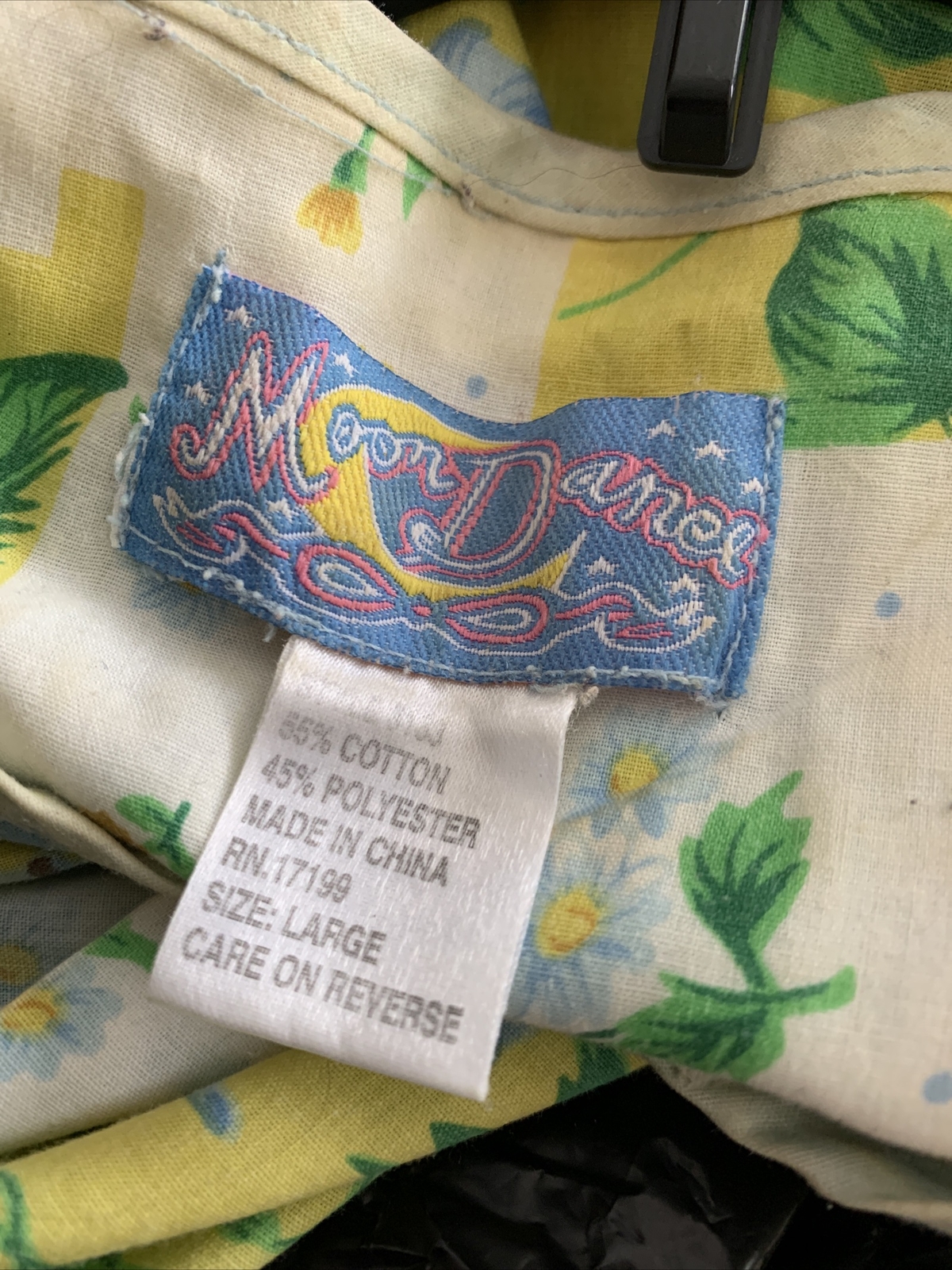 Vintage MOON DANCE Morning Glory Snap Housecoat Robe Granny MooMoo Sz L ...