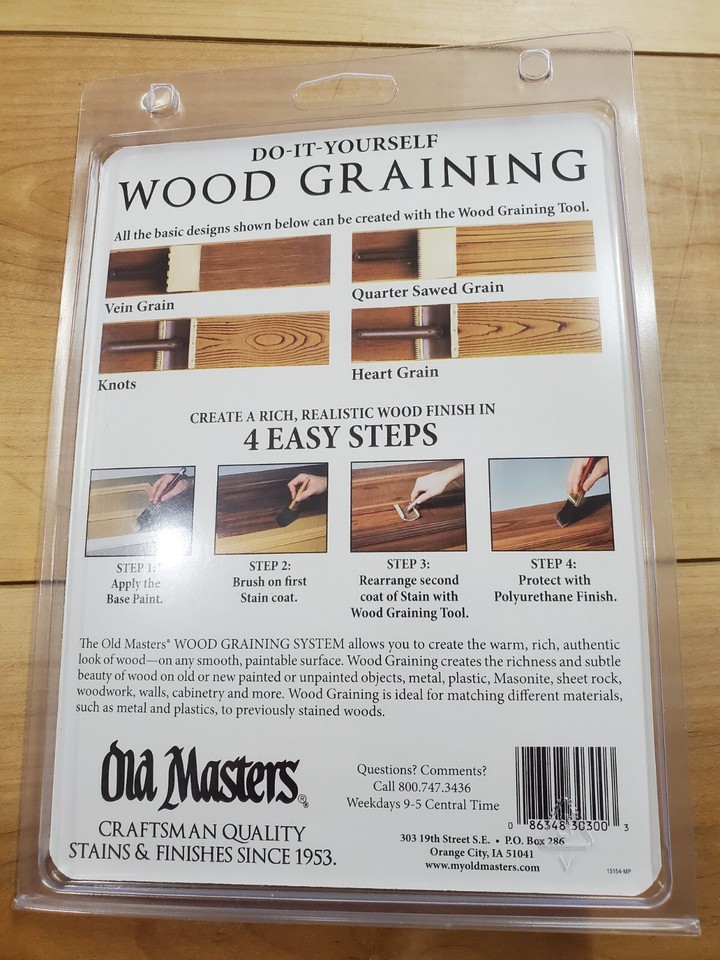 Old Masters Wood Graining Tool Do-IT-Yourself Steel Doors + Guide ...