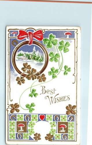 Postcard - Best Wishes with Art Print | eBay