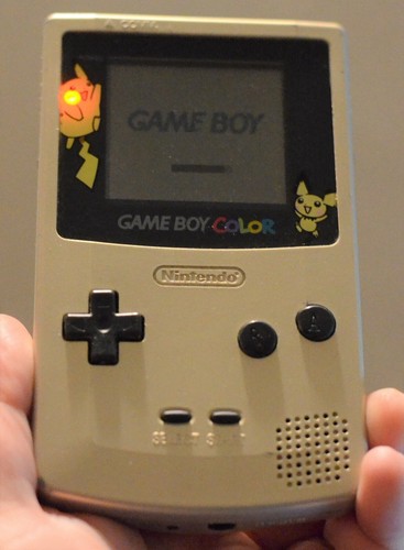 Nintendo GameBoy Color CGB-001 - Gold Silver Pokemon Pikachu Pichu Ltd ...