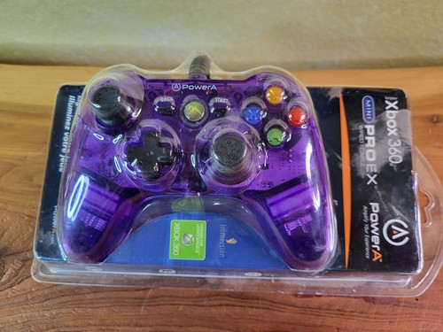 New XBox 360 Mini Pro EX Wired Controller Illuminated Purple | eBay