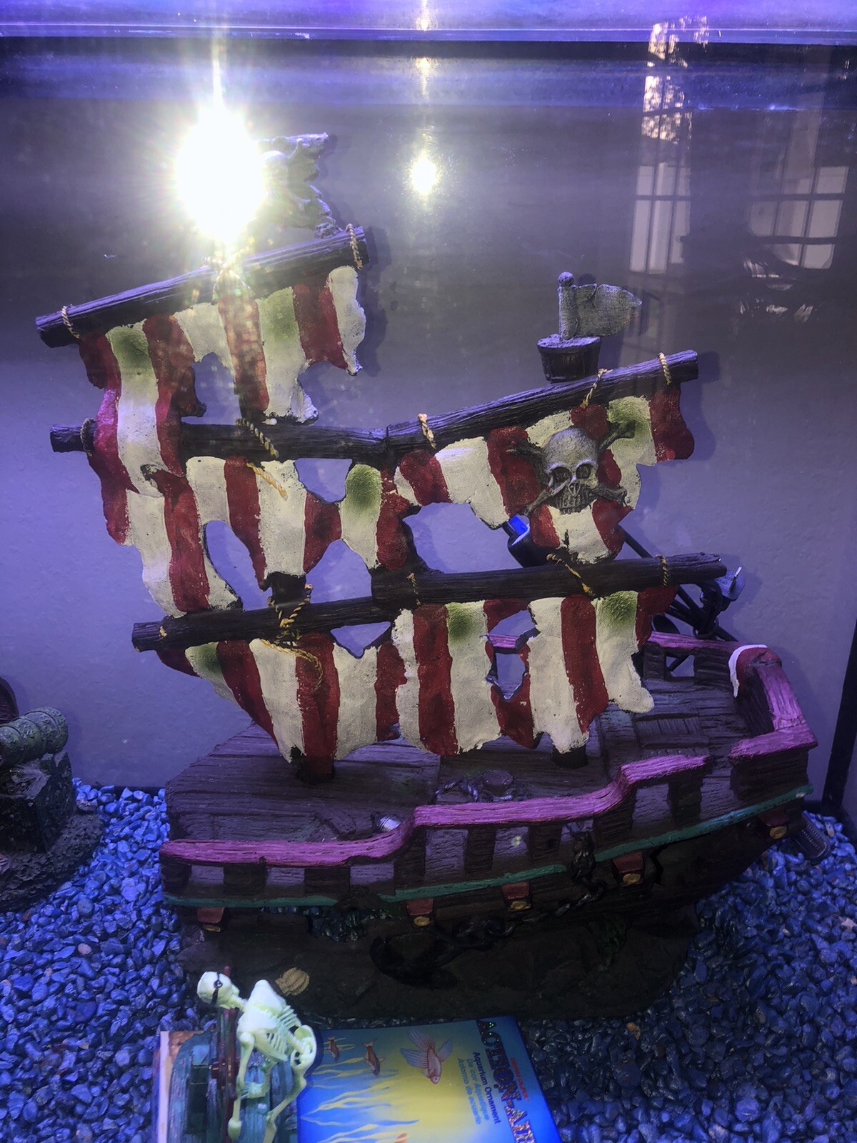 Penn Plax Large Pirate Ship Rear Sail Only | eBay