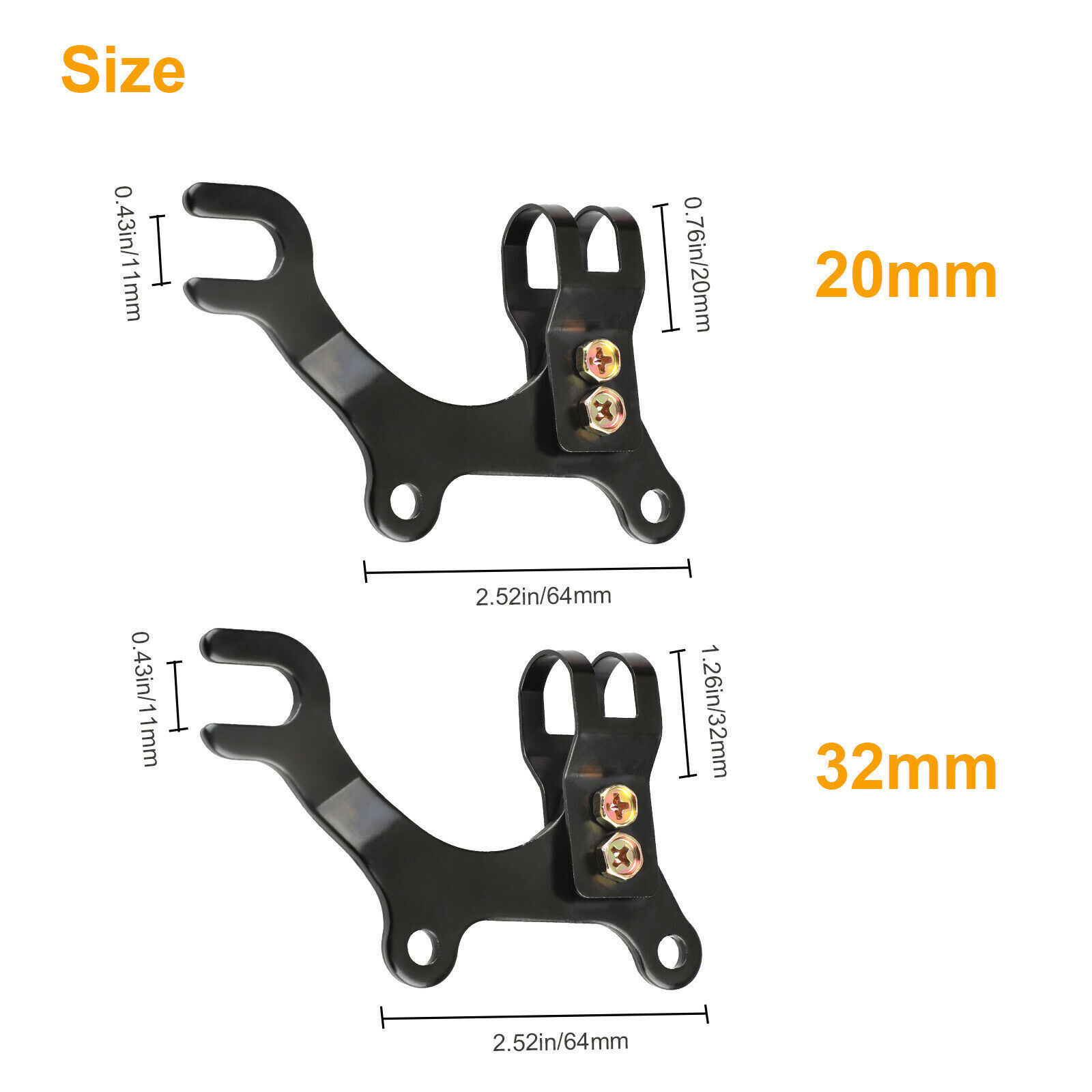 2Pc Bike Frame Conversion Bicycle Disc Brake Adaptor Bracket MTB ...