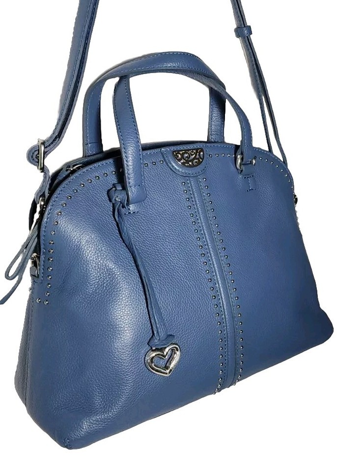 BRIGHTON PRETTY TOUGH JOLENE CANYON BLUE DOMED STUDDED CROSSBODY ...