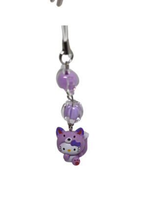 Purple Hello Kitty Kitten Phone/Device Charm - Cute Kawaii Keychain | eBay