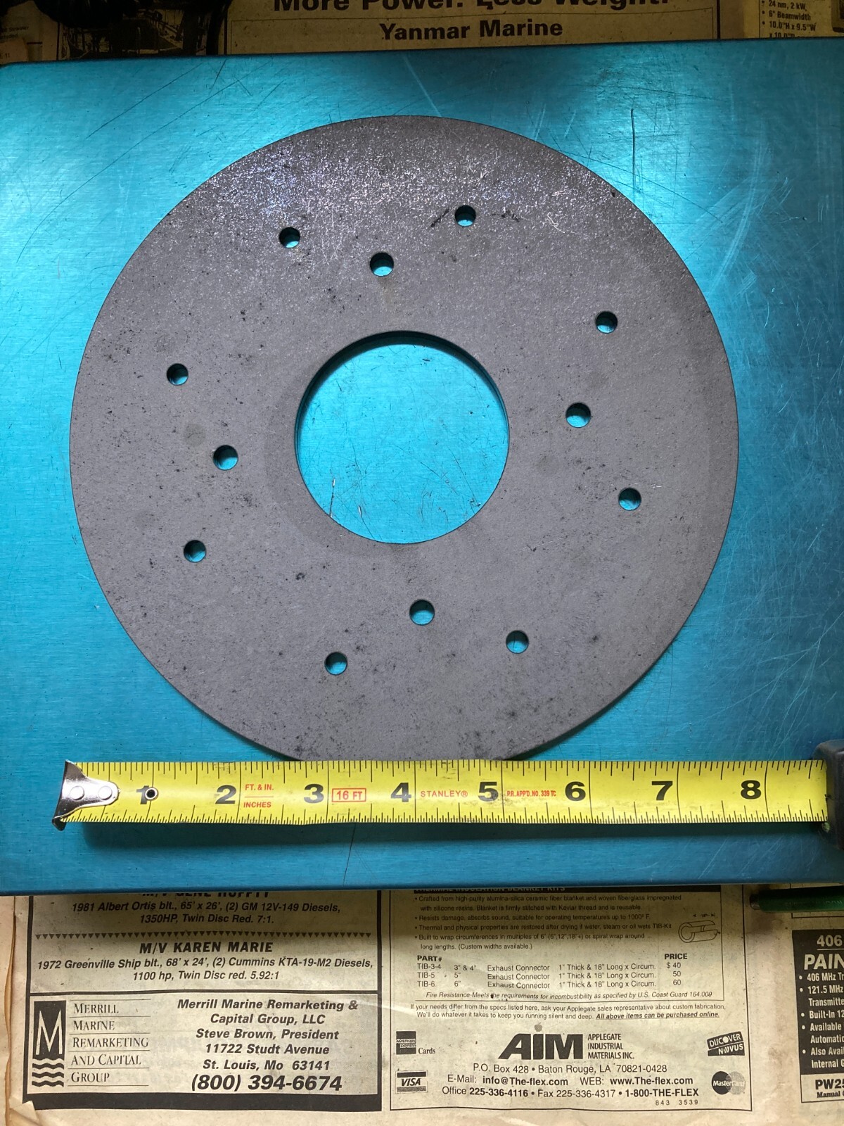 RAMSEY WINCH PLATE-RETAINER, DOW-LOK, MODEL 800 R30, 7 GA, p/n 474030 ...