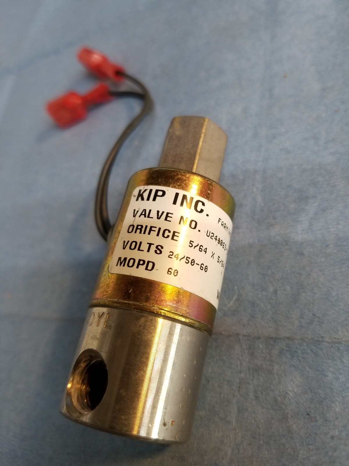 KIP INC. VALVE U241063-13 ORIFICE 5/64 X 5/64 VOLTS 24/50-60 MOPD 60 ...