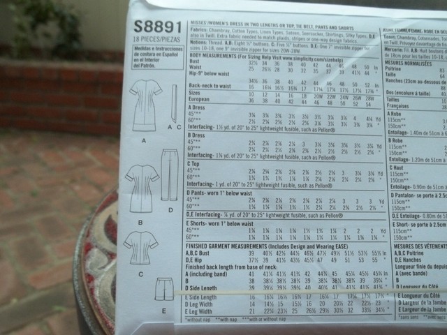 simplicity Adult Size Costume Pattern 8891 Raisin Couch Potato for sale ...