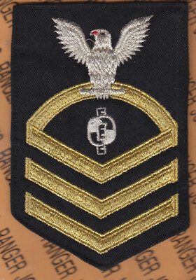 USN Navy Engineering Aide EA CPO E-7 rank rate ~5.75" Bullion patch ...