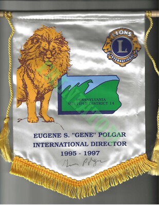 Vintage Lions Club International Flag - Eugene Polgar MD 14 ...
