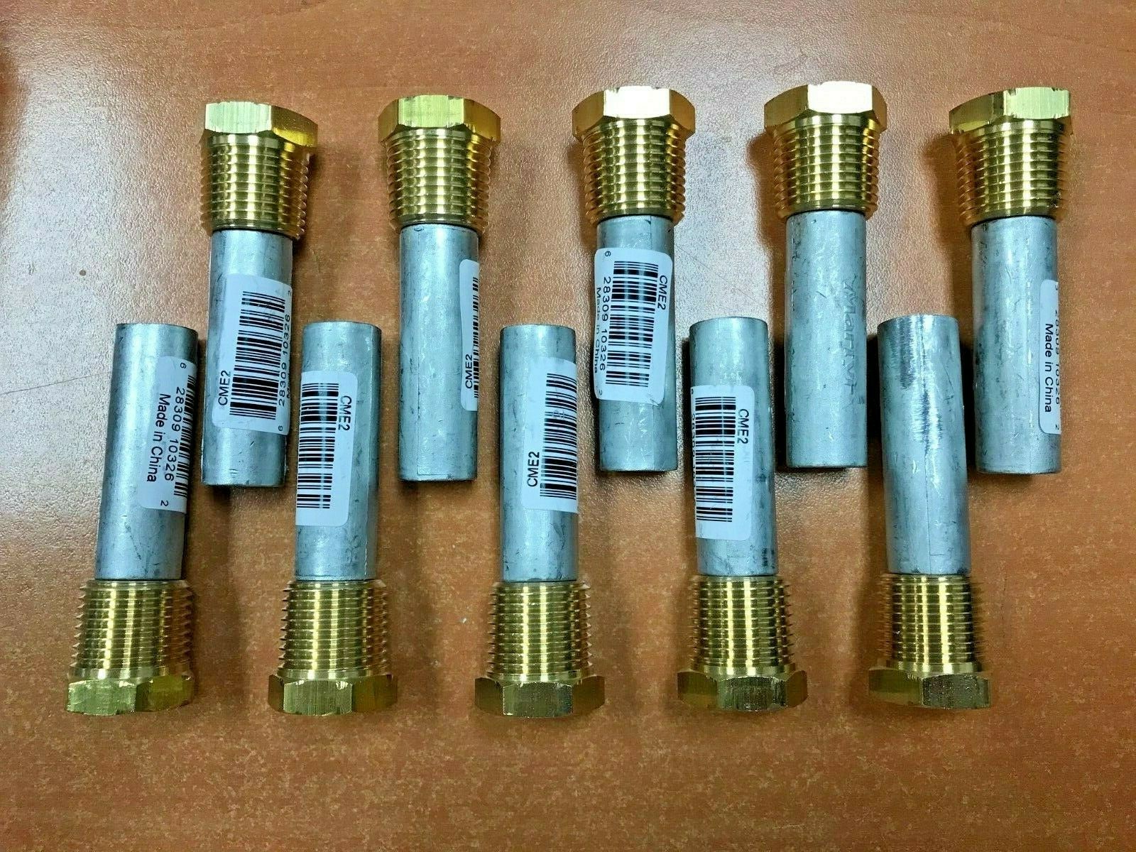 ANODE PENCIL ZINC 194-CME2 SIZE 5/8" X 2" PLUG 1/2" PIPE UNC 7/16" 10 ...