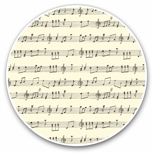 2 x Vinyl Stickers 7.5cm - Sheet Musical Note Vintage Music Cool Gift ...