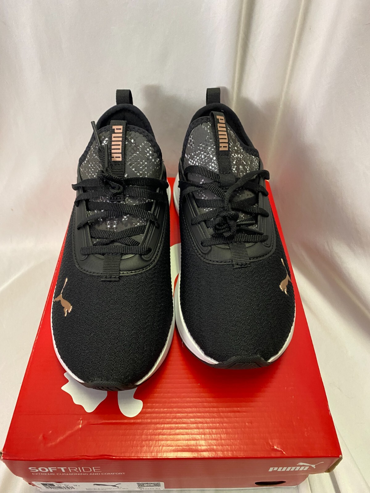 Puma Softride Ruby Luxe Road Running Shoes, in Black Rose Gold, Size 6 ...