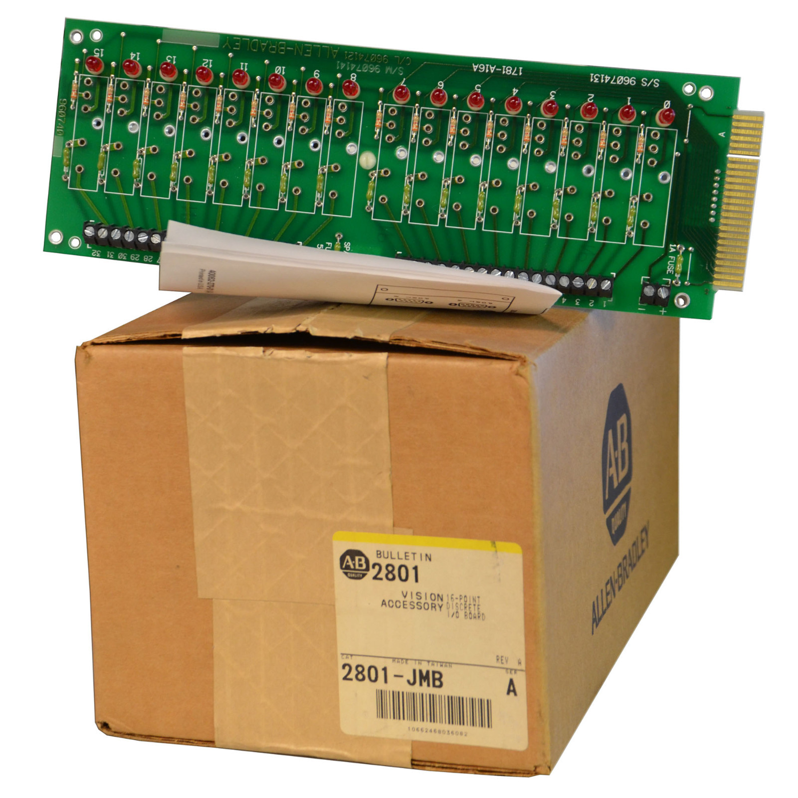 ALLEN BRADLEY 2801-JMB SERIES A VISION ACCESSORY 16 POINT DISCRETE I/O ...