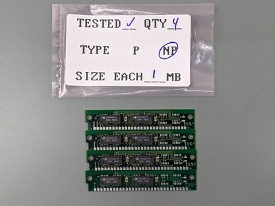 (4) Hyundai 1MB Non-Parity SIMMs, 30-pin RAM Memory Sticks (4MB Total ...