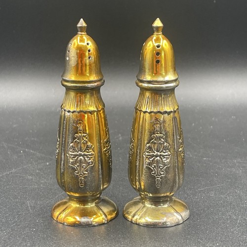 VTG Occupied Japan Salt & Pepper Shakers, Ornate Silver Tone Metal Set ...