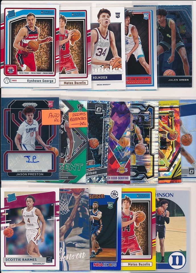 PREMIUM 1000 CARD NBA AUTO JERSEY #'D ROOKIE BASKETBALL CARD LOT ...