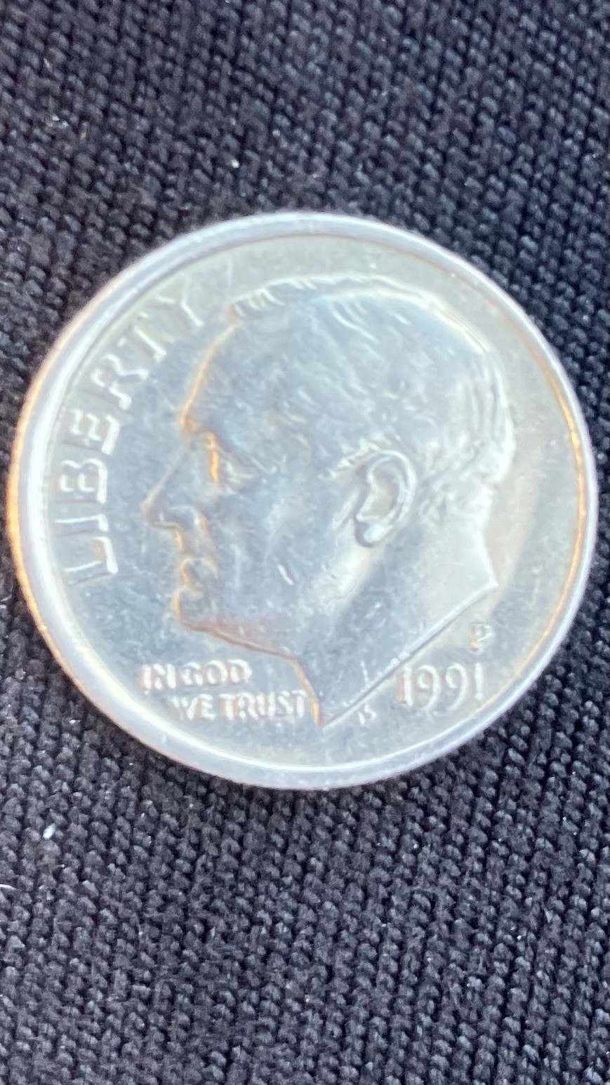 1991 p dime error Die or misaligned Die, off center, missing letters | eBay