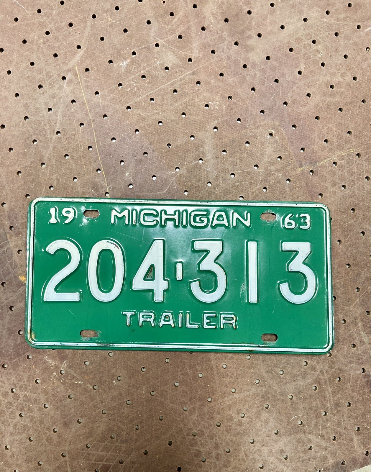 1963 Michigan License Plate Trailer # 203-313 | eBay