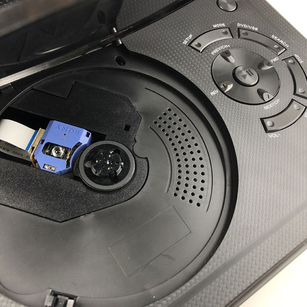 9.8inch Rechargeable Portable DVD Player CD Card HD USB LCD Large ...