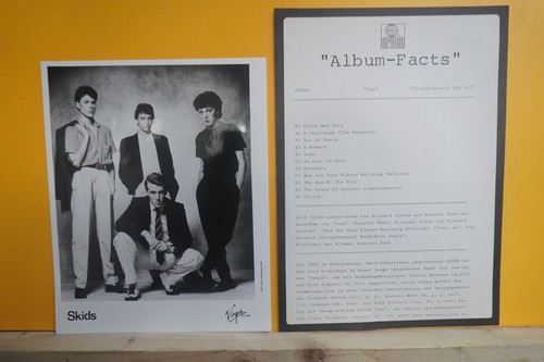 THE SKIDS - New Wave+Original+Virgin+PROMOTION PRESS INFO+GIANT PHOTO+ ...