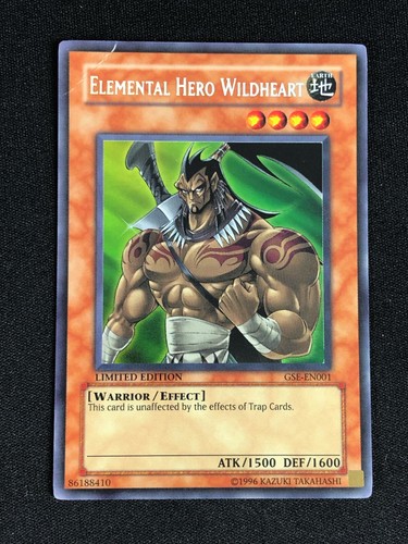 YUGIOH ELEMENTAL HERO WILDHEART GSE-EN001 SECRET HP/CREASES | eBay