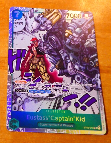 ONE PIECE ENGLISH CARD HOLO CARTE Eustass Captain Kid ST02-013 ST EN NEW NEUF | eBay