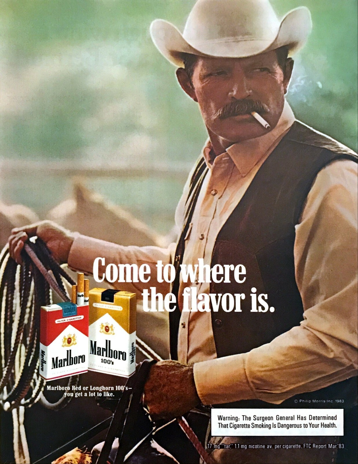 1983 Marlboro Man Cowboy Darrell Winfield Roping photo Marlboro ...