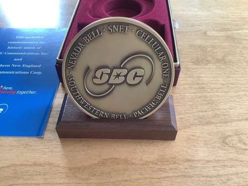 SBC & SNET Commemorative Medallion Paperweight Telephone Companies ...