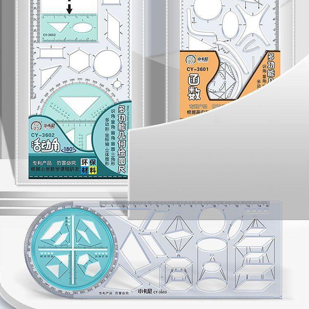 Multifunctional Geometric Ruler Drawing Template Measuring Draft Rulers ...