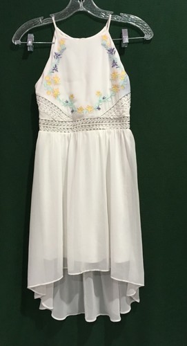 AMY WEAR WOMAN'S DRESS SIZE 10 / WHITE WITH EMBROIDERED BODICE ...