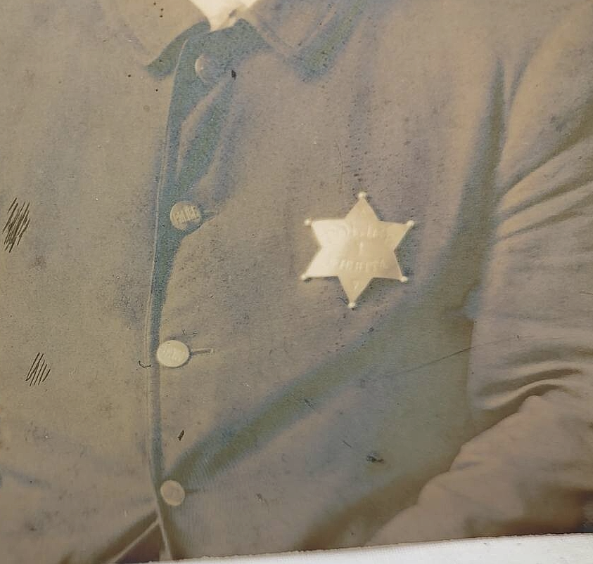 1900's Wichita Kansas Police Officer w/ Six Point Badge on Uniform | eBay