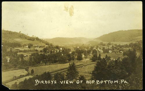 RPPC Real Photo Post Card Birdseye View Hop Bottom PA 1923 **LOOK** No ...