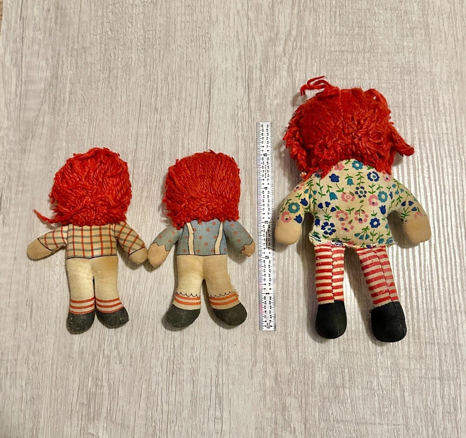 Vintage Raggedy Ann Andy Knickerbocker Small Cloth Doll 5" 7" Inch | eBay